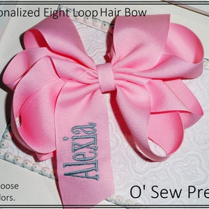 Personalized Hair Bows, Multi Loops Hair Bows, 6" Hair Bows ...