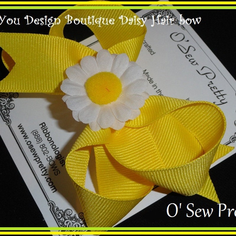 Daisy Hair Bow - Etsy