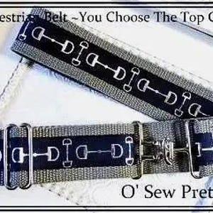 Equestrian Snaffle Bit Belt, Silver Bits Surcingle Style - Etsy
