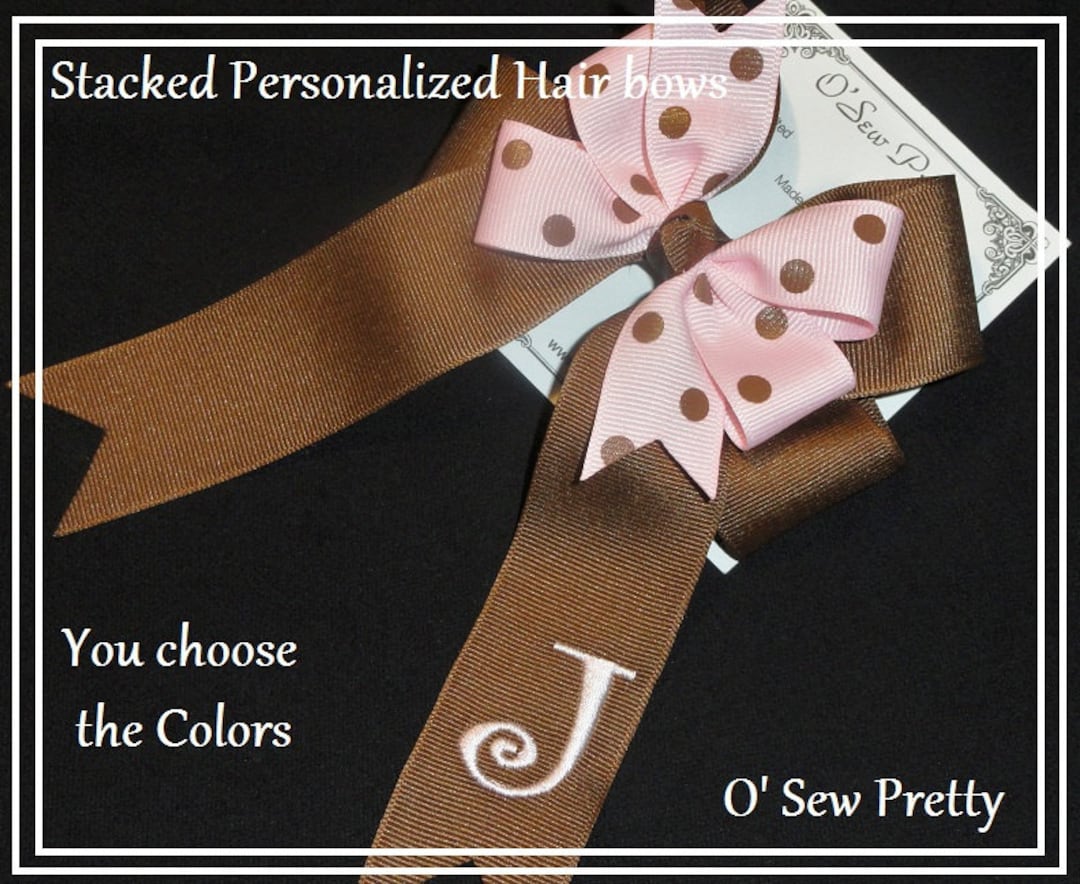 Personalized Hair Bows, Horse Show Hair Bows. You Choose the Color ...