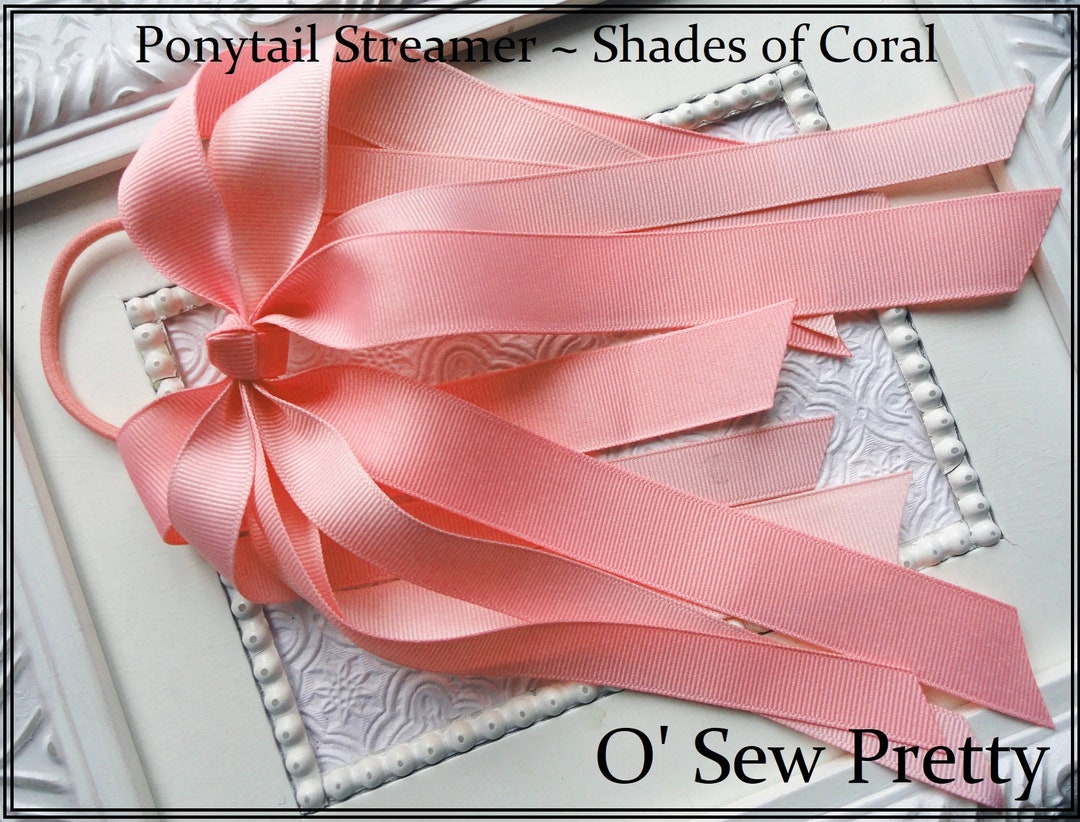 Ponytail Streamers, You Pick the Colors Ponytail Ribbons, Girls Hair ...