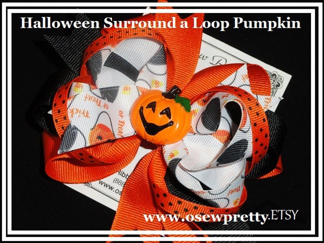 HALLOWEEN HAIR BOWS, Over the Top Halloween Hair Bows, Stacked ...