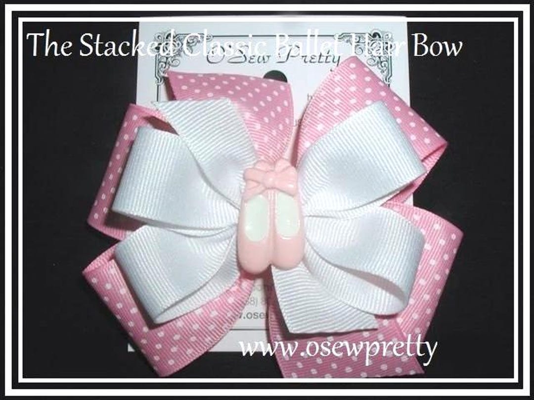 Ballet Hair Bow, Dance Hair Bows, Ballerina Hair Bows, Pink Ballet Hair ...