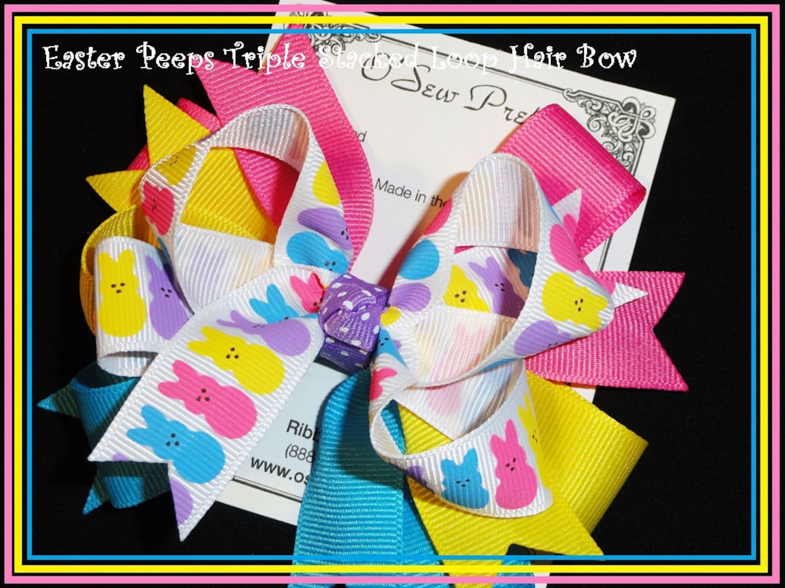 EASTER HAIR BOWS Easter Bunnies Over the Top Easter Hair - Etsy