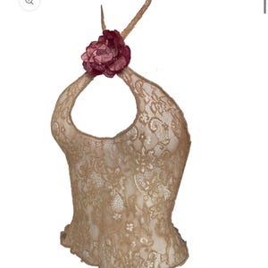 Romantic Rose Flower Keyhole Halter Top Digital Sewing Pattern PDF (A4 ...