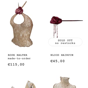 Romantic Rose Flower Keyhole Halter Top Digital Sewing Pattern PDF (A4 ...