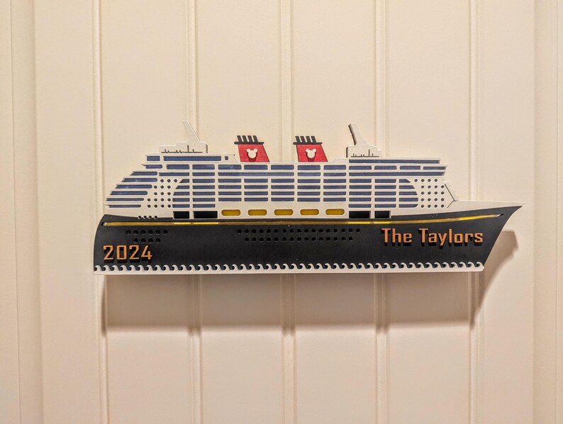 Disney Cruise Door Sign Decoration Magnetic Laser Cut Sign Custom Text ...