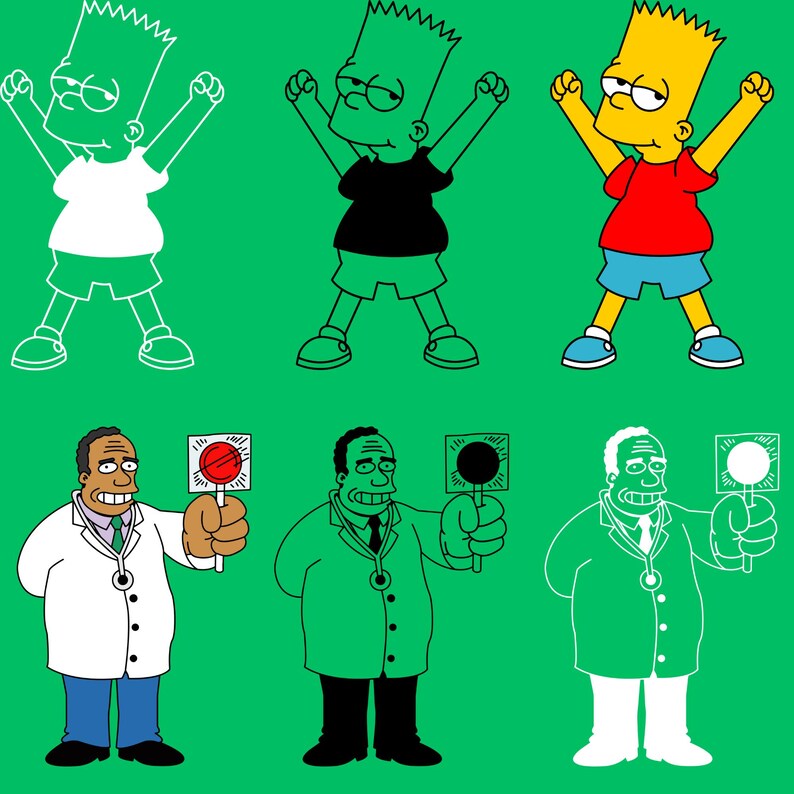 170 Simpsons SVG Bundle Fun and Colorful Designs Perfect Set for DIY ...