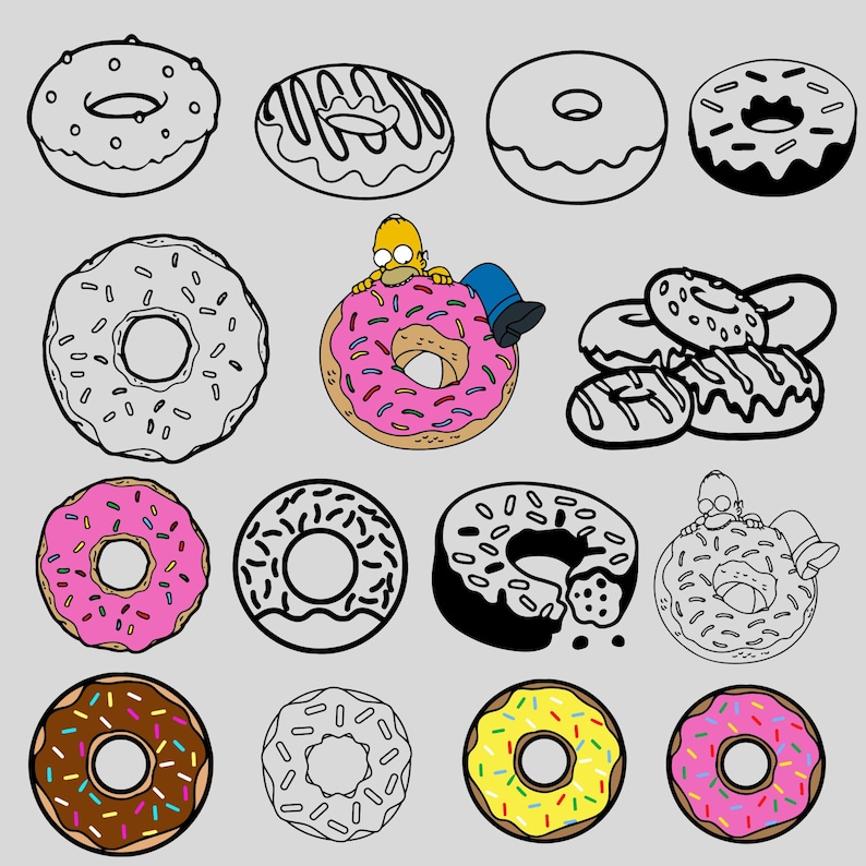 170 Simpsons SVG Bundle Fun and Colorful Designs Perfect Set for DIY ...