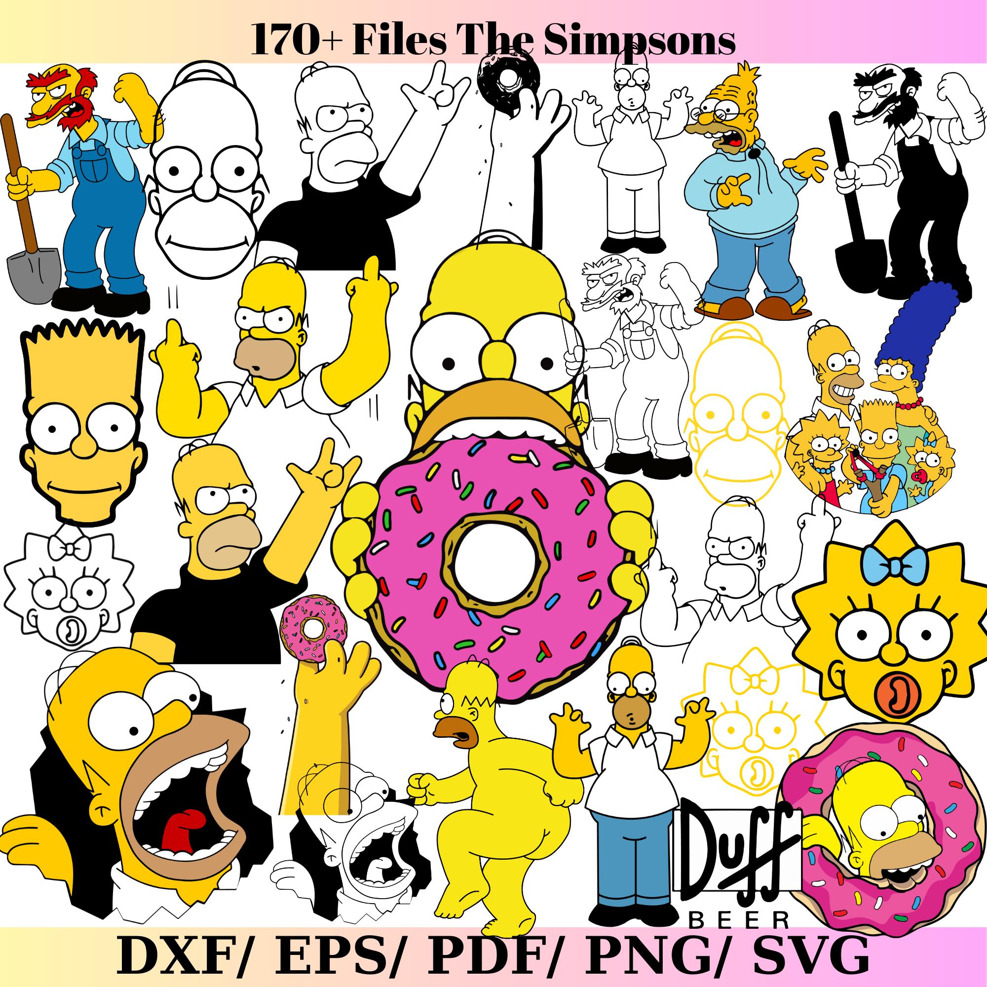 170 Simpsons SVG Bundle Fun and Colorful Designs Perfect Set for DIY ...