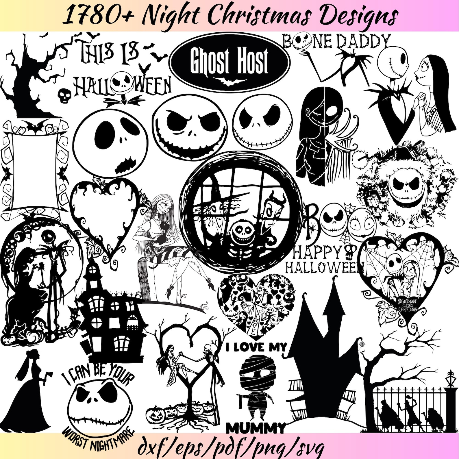 1780+ Christmas Night Design Files - High-quality PNG, SVG, DXF, Eps ...