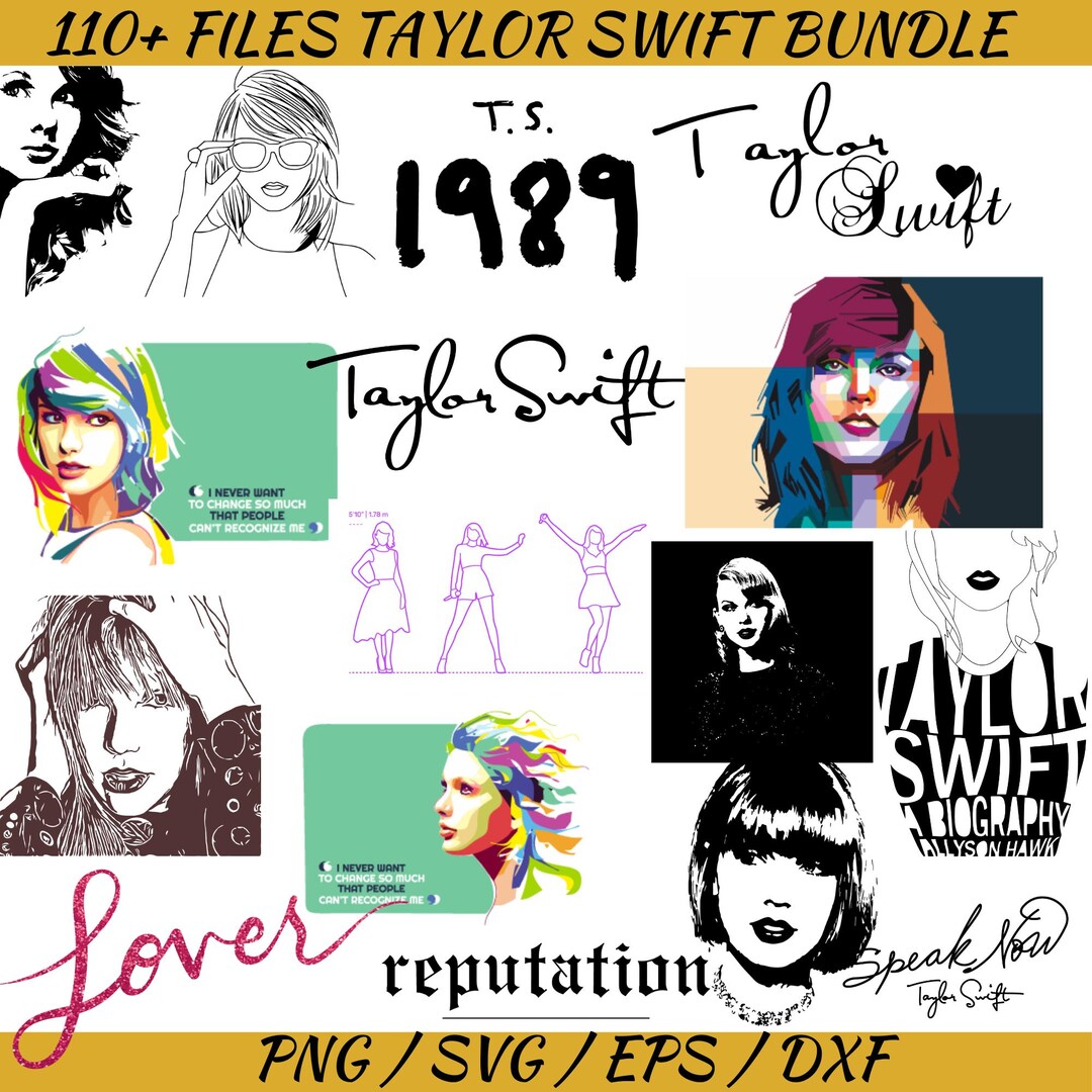 Taylor SVG Bundle Iconic Pop Star SVG Designs for Cricut & Silhouette ...