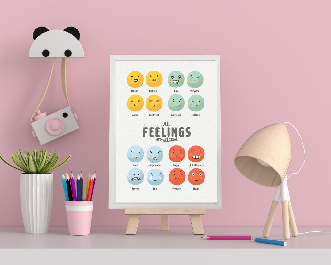 Feeling Emotion Chart Wall Art Printable Feeling Emotion Chart Print ...