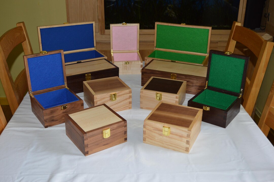 Hardwood Jewellery/trinket Box With Gold Effect Hinges and Clasp - Etsy