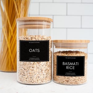 Customizable Pantry Label Editable and Printable Labels Canva Template ...