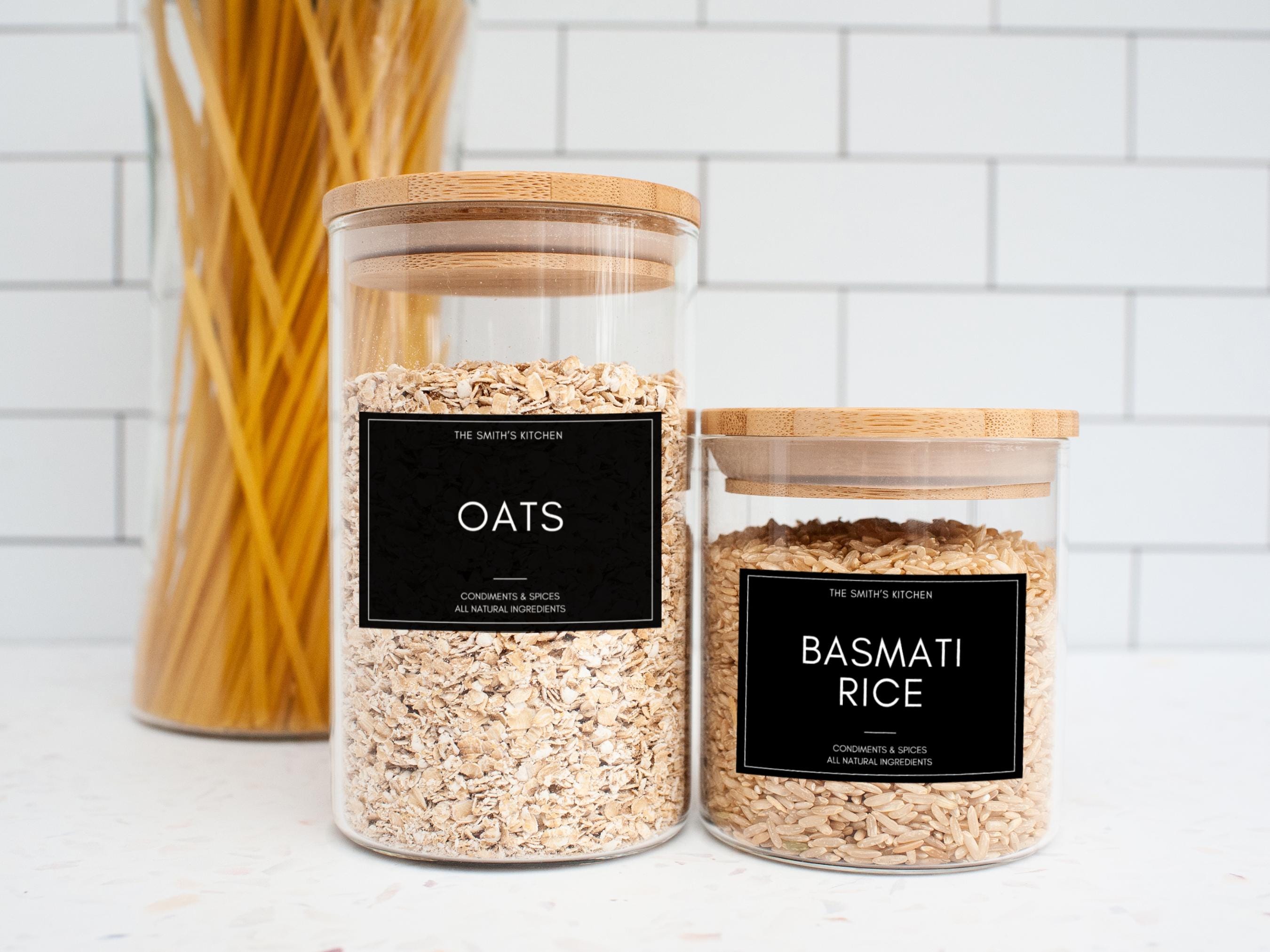 Customizable Pantry Label Editable and Printable Labels Canva Template ...