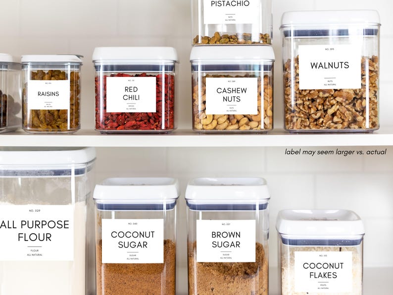 Customizable Pantry Labels Editable and Printable Labels Sticker Labels ...