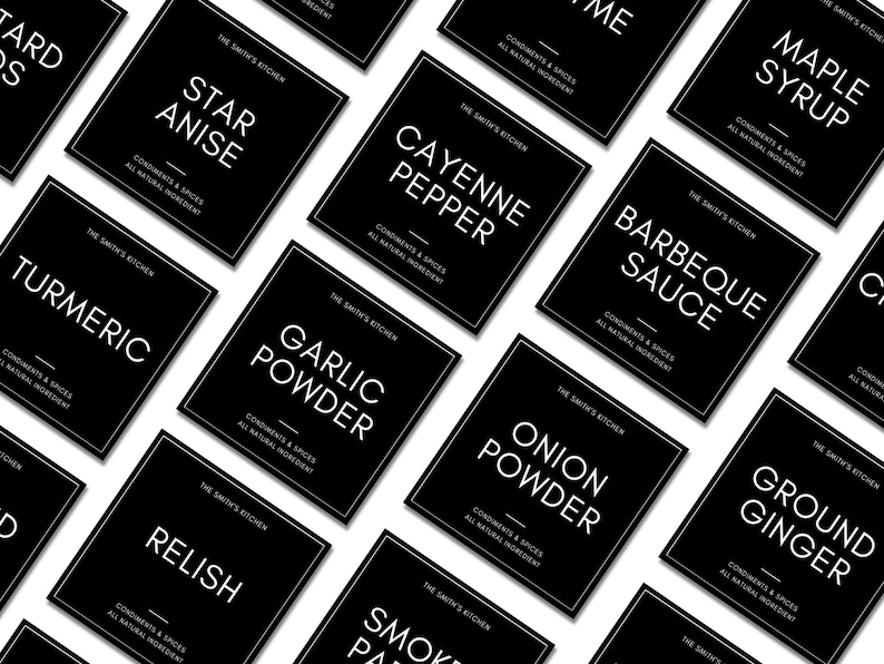 Customizable Pantry Label Editable and Printable Labels Canva Template ...