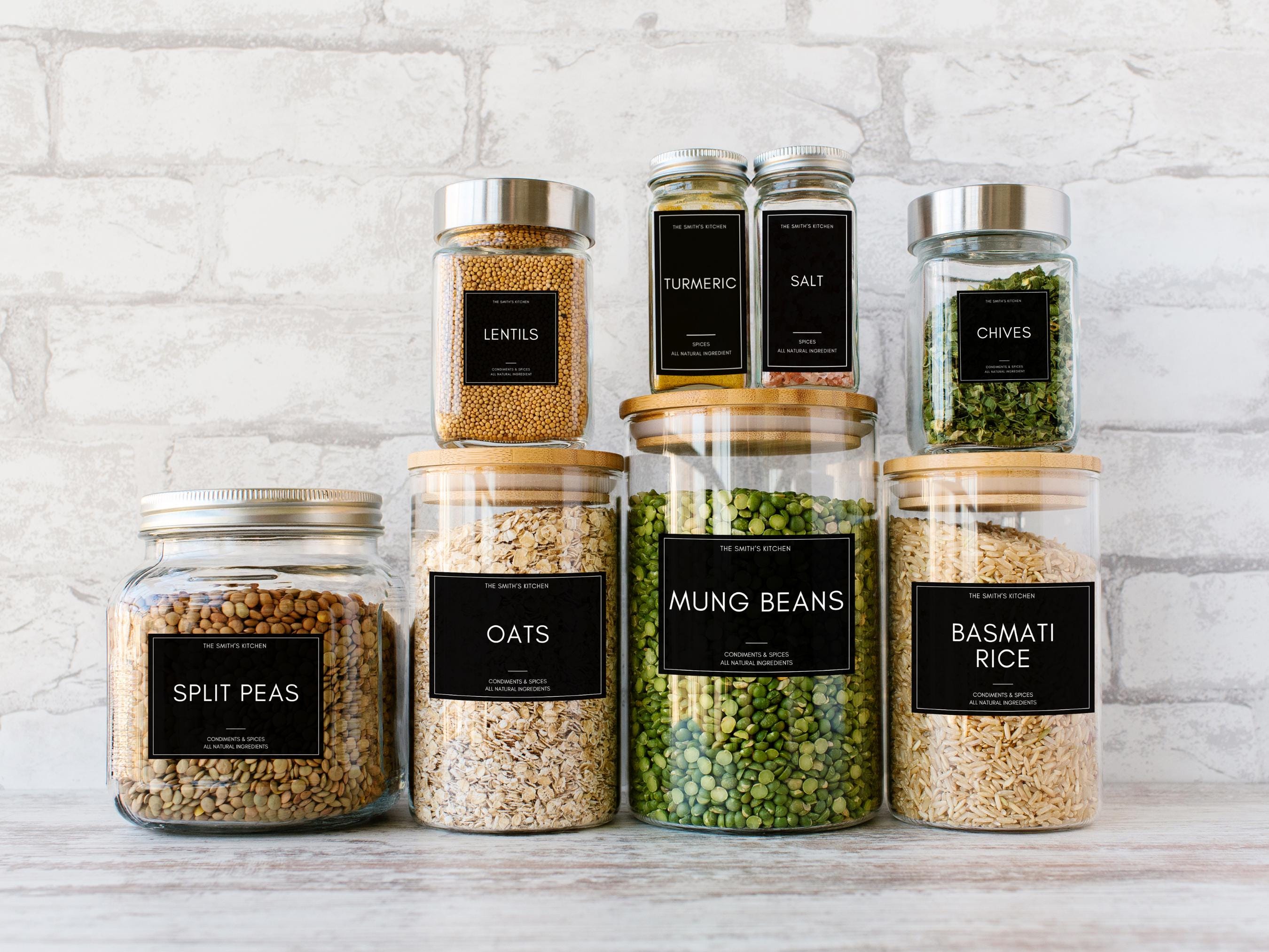 Customizable Pantry Label Editable and Printable Labels Canva Template ...