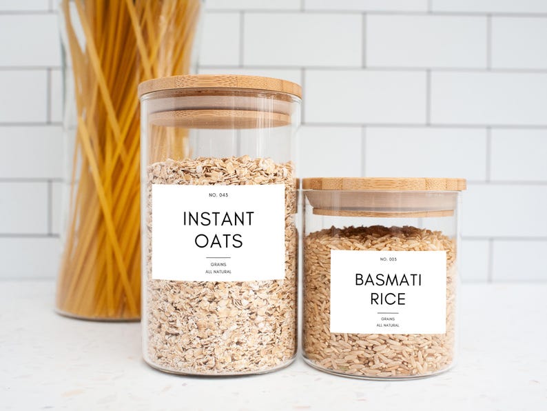 Customizable Pantry Labels Editable and Printable Labels Sticker Labels ...