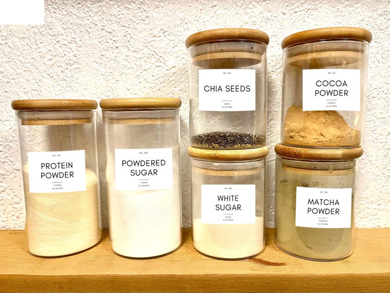 Customizable Pantry Labels Editable and Printable Labels Sticker Labels ...