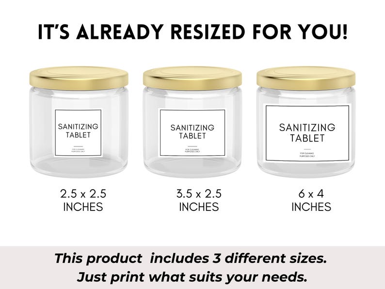 Customizable Cleaning Supply Labels, Minimalist Style (digital Download ...