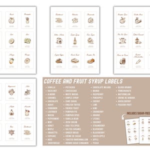 Vintage Coffee Labels Editable and Printable Label Hot Drinks Label ...