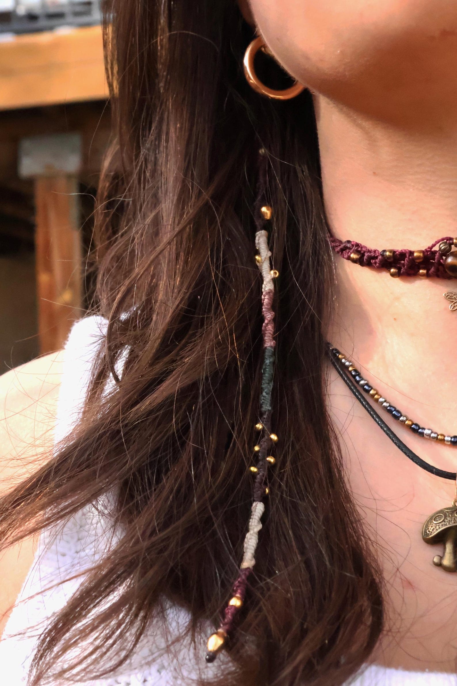 Ora Hairwrap • Macrame Hair Wrap • Earthy • Gold • Boho • Handmade ...