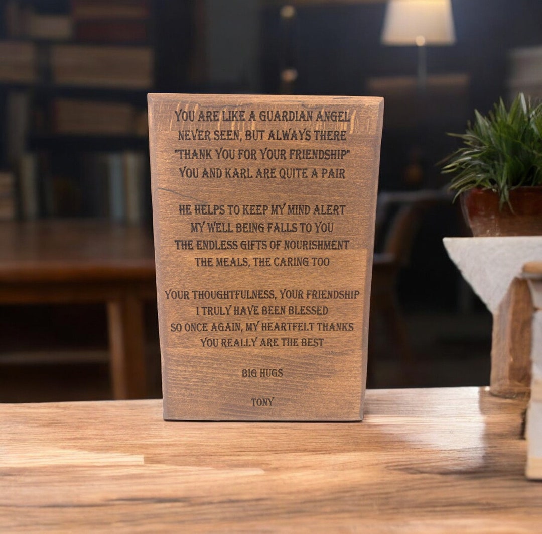 Timeless Wooden Poem Plaque Acrylic Pour Painting Custom Engraving ...