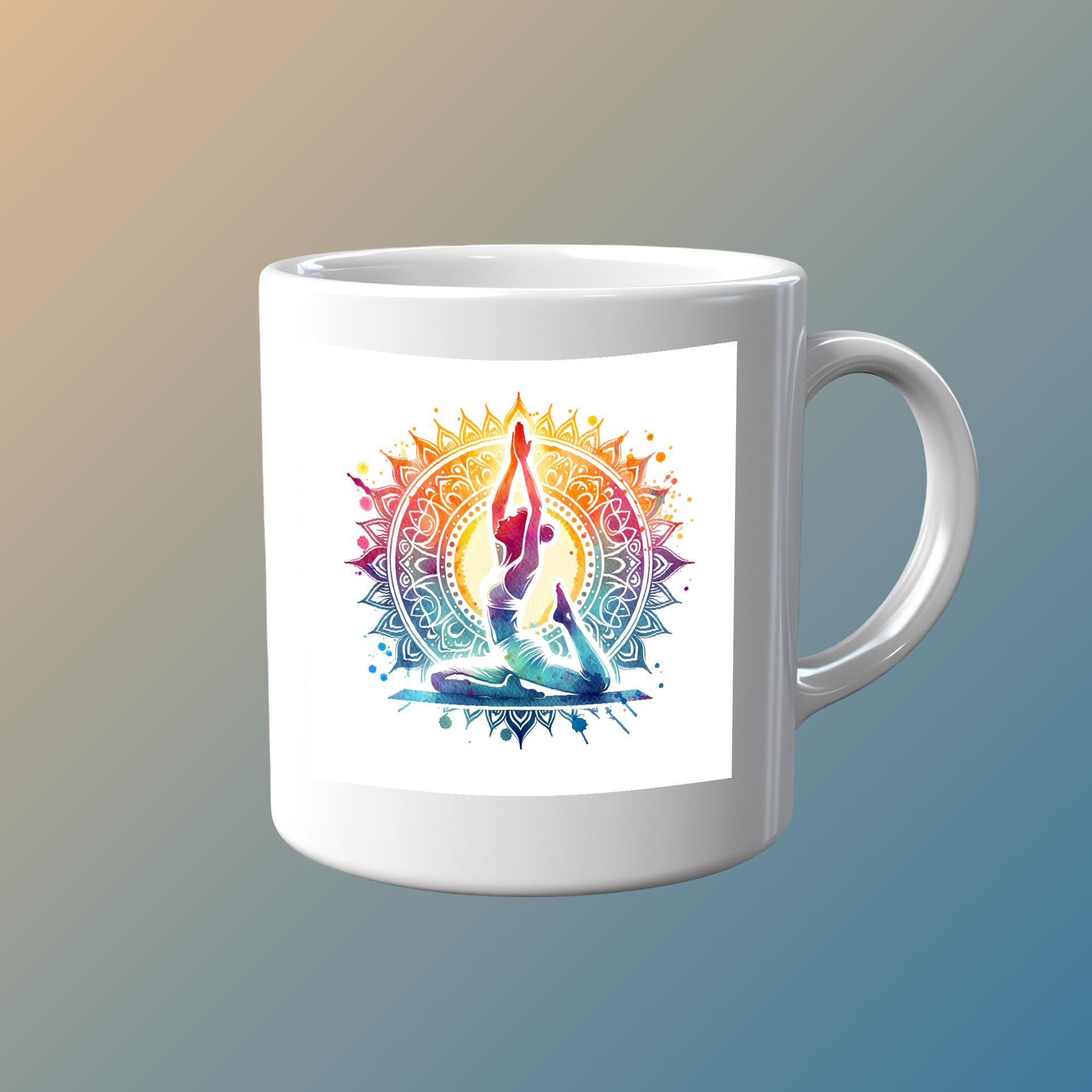 Yoga Watercolor Clipart Bundle - 7 PNG Meditation Relaxing Studio ...