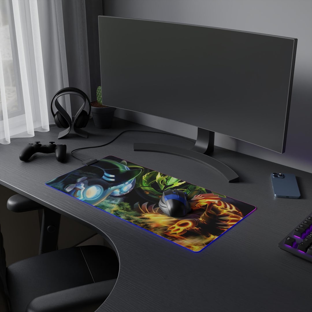 Pokemon LED Gaming Mouse Pad, Desk Mat, Anime Gaming Desk Mat, Anime ...