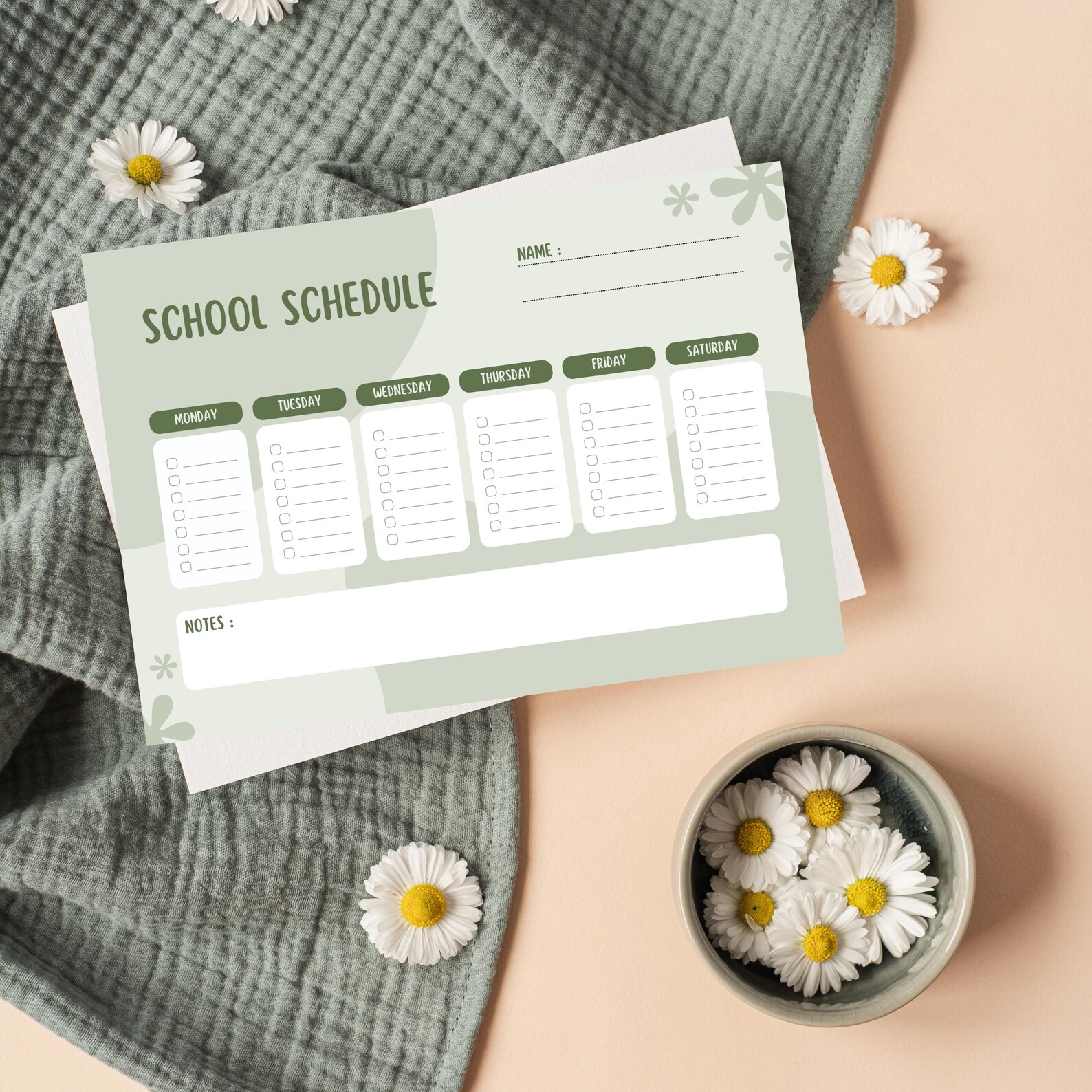 Weekly Schedule Template | Weekly Planner Printable | Homeschool ...