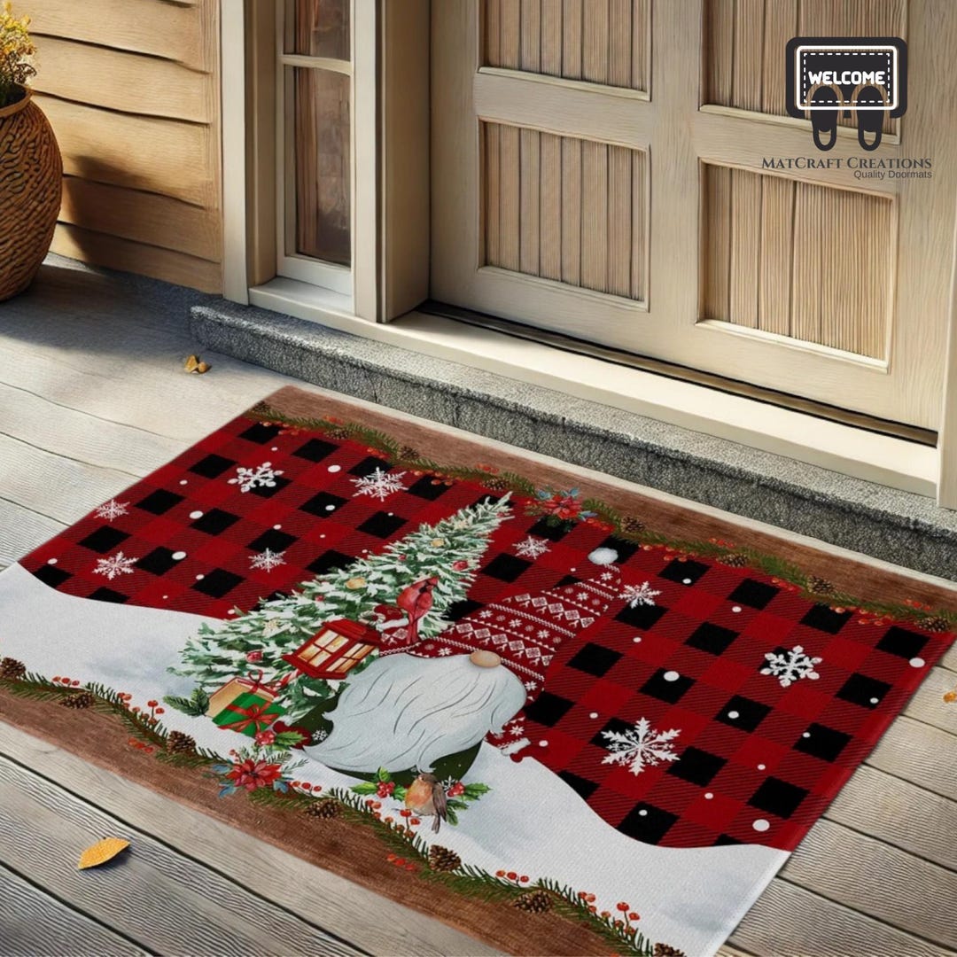 Funny Outdoor Christmas Doormat, Happy Christmas Door Mat, Large Front ...