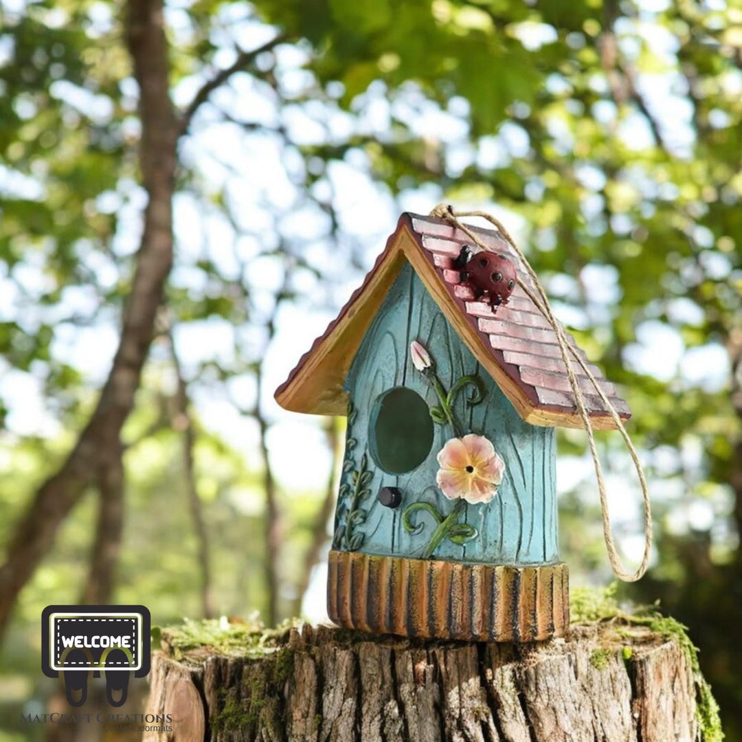 Resin Decorative Martin Bird House, Reclaimed Resin Bluebird Feeder ...