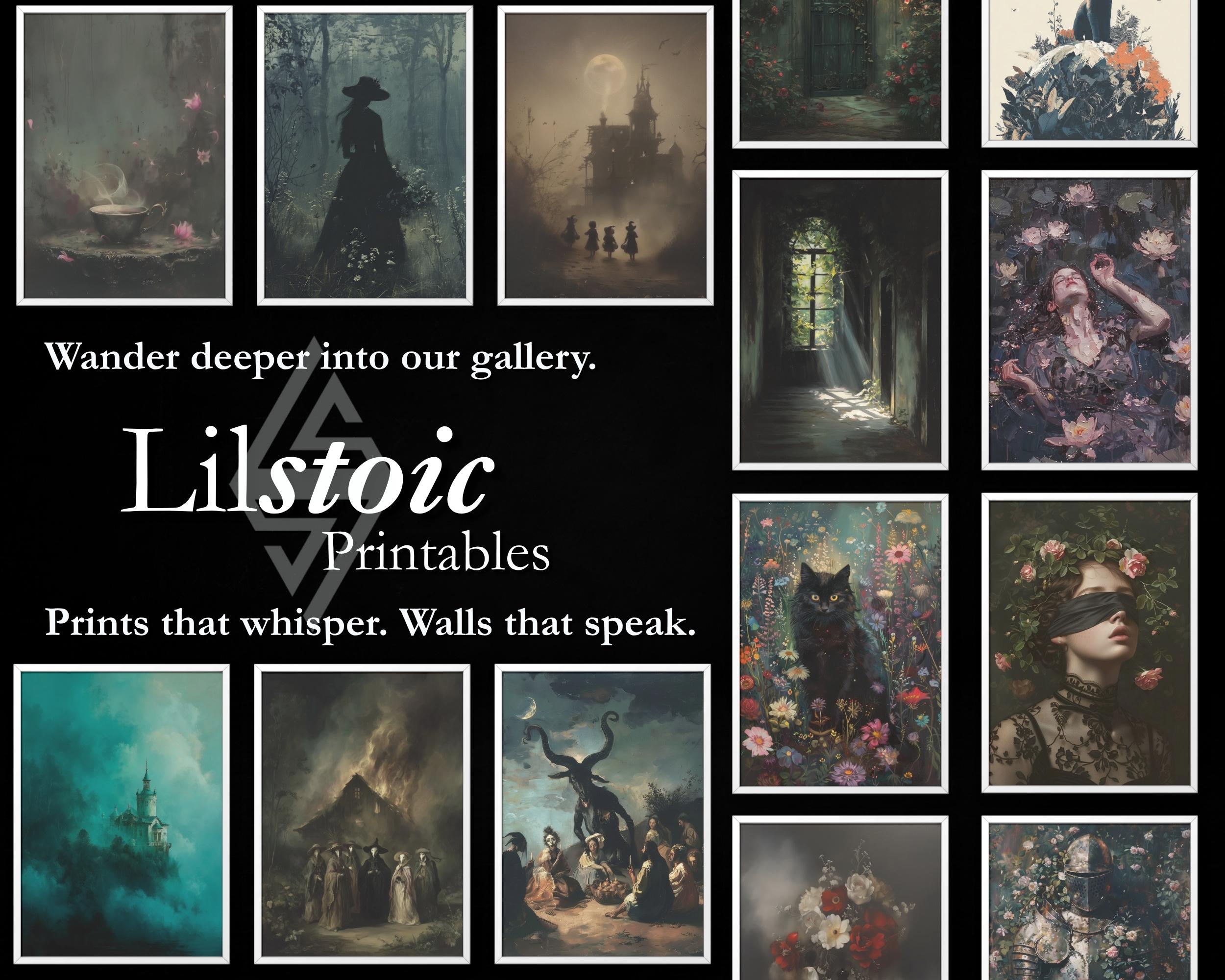 Dark Academia Witch Hands Painting, Gothic Occult Wall Art, Moody ...