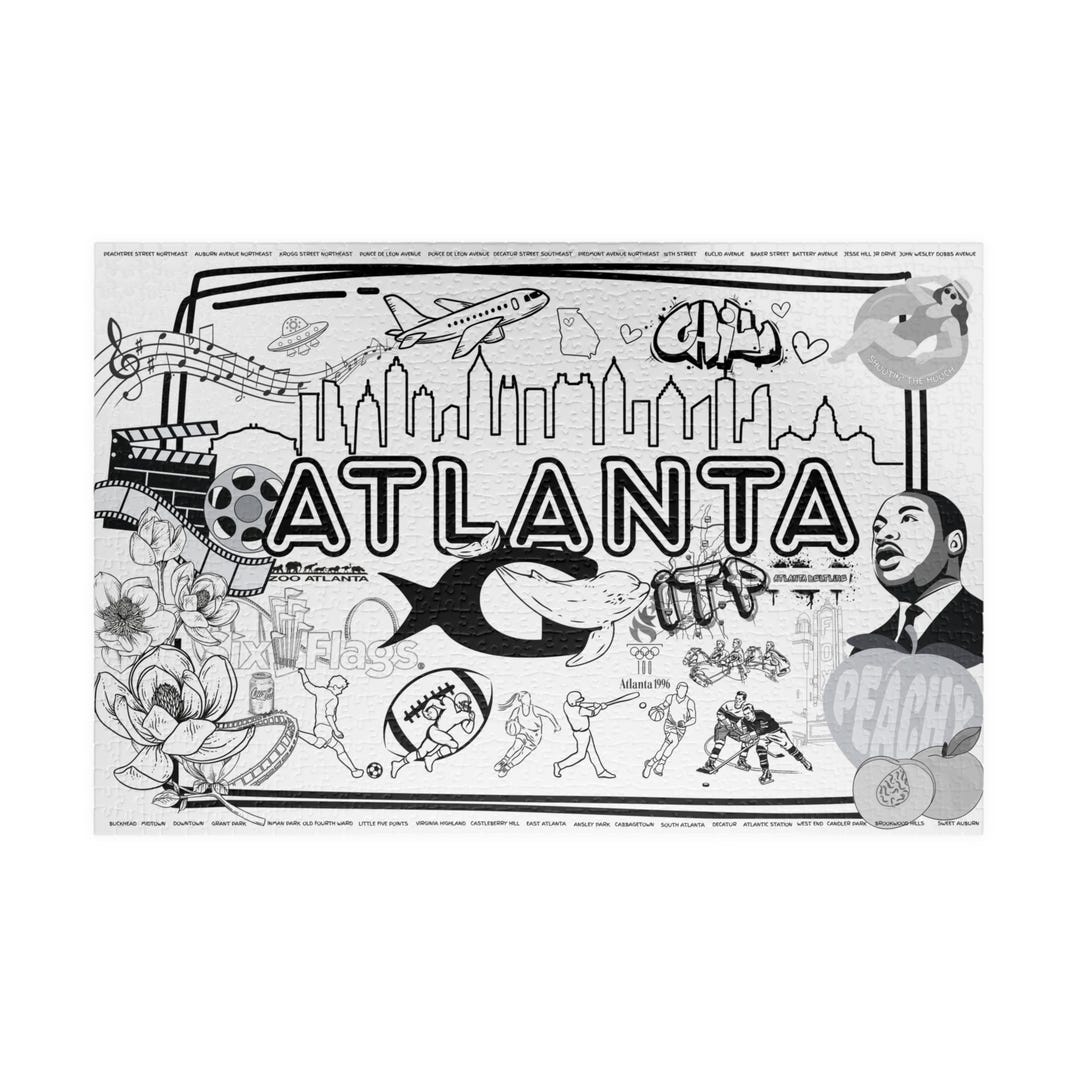 Atlanta Color Your Own Puzzle 1014-piece - Etsy