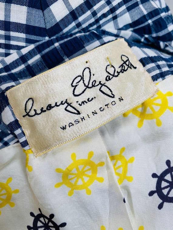 1990’s Designer Jacket Plaid Grunge Preppy Blue Plaid… - Gem