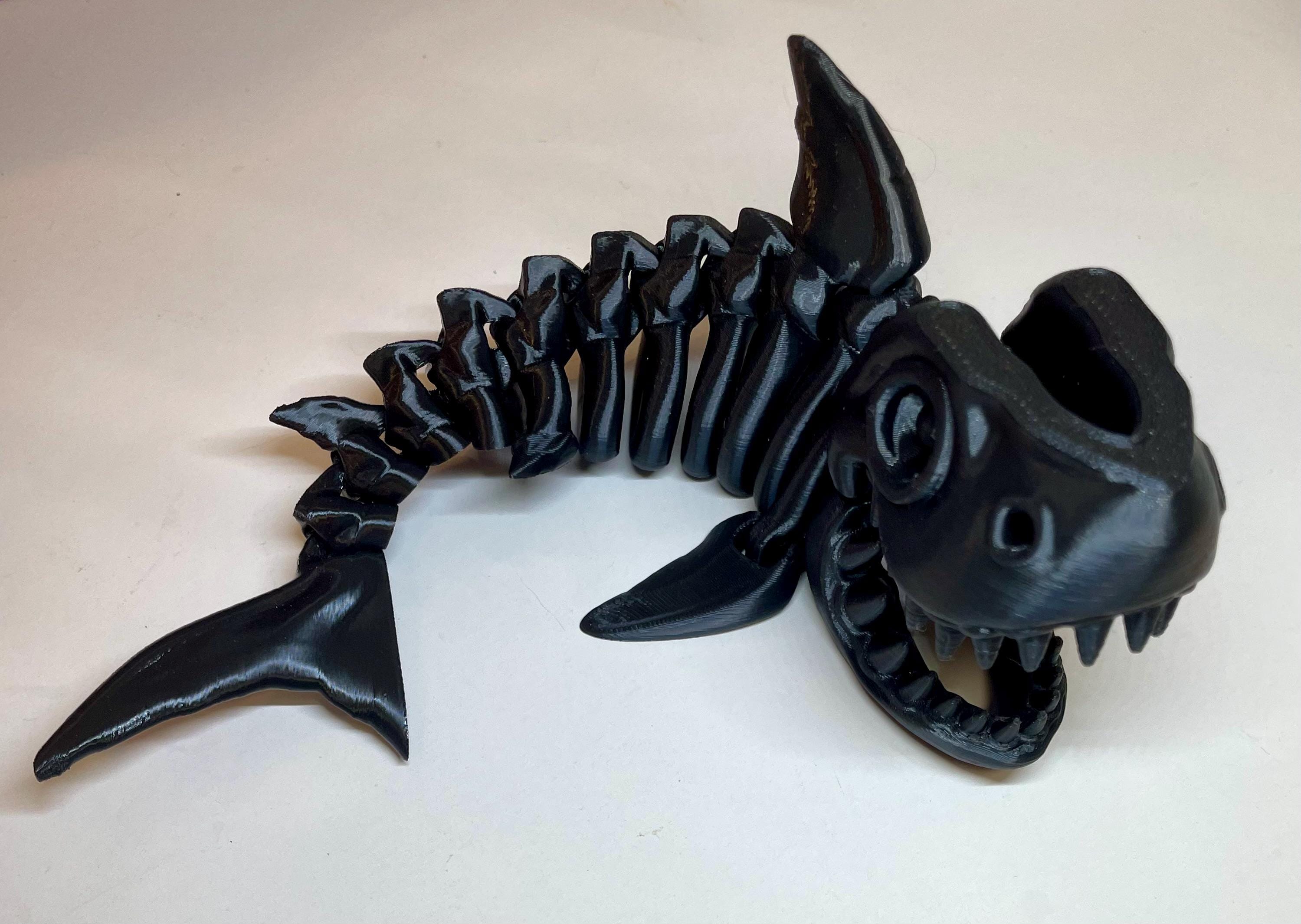 Spunky Skeleton Shark 3D Printed Decoration, Party Favor or Gift Made ...