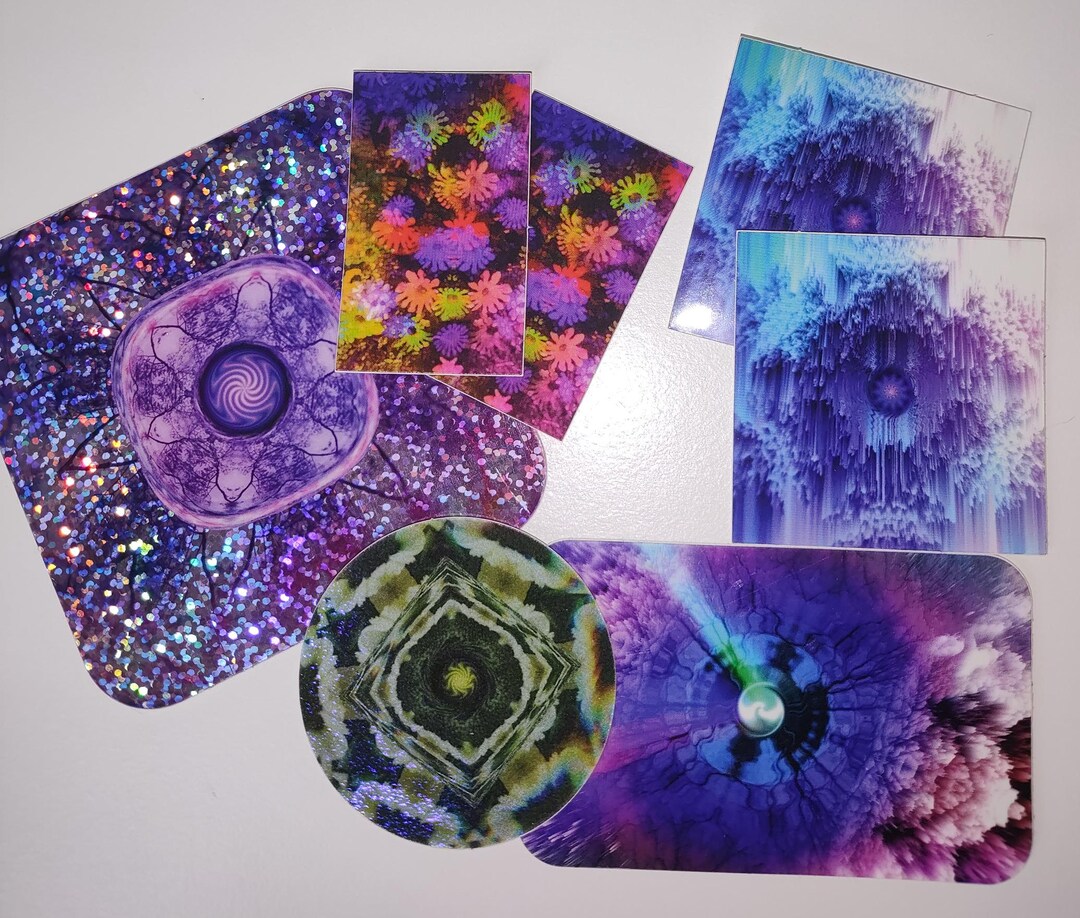Medium Size Trippy Sticker Pack - Etsy