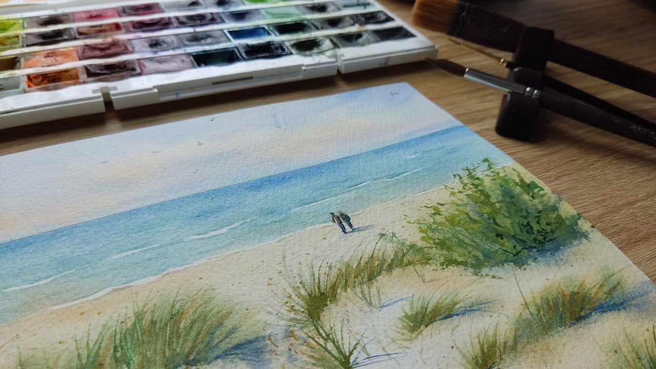Print From ORIGINAL Watercolor Seascape Hand Painted Wall Art, Ocean ...