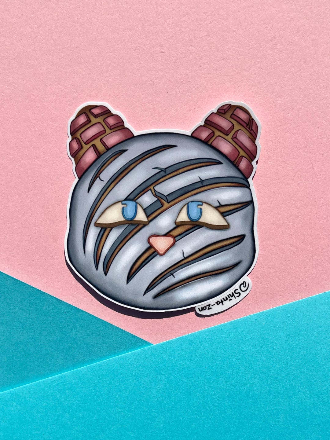 Kitty Concha Alba Holographic Sticker | Pan Dulce/ Mexican Bread ...