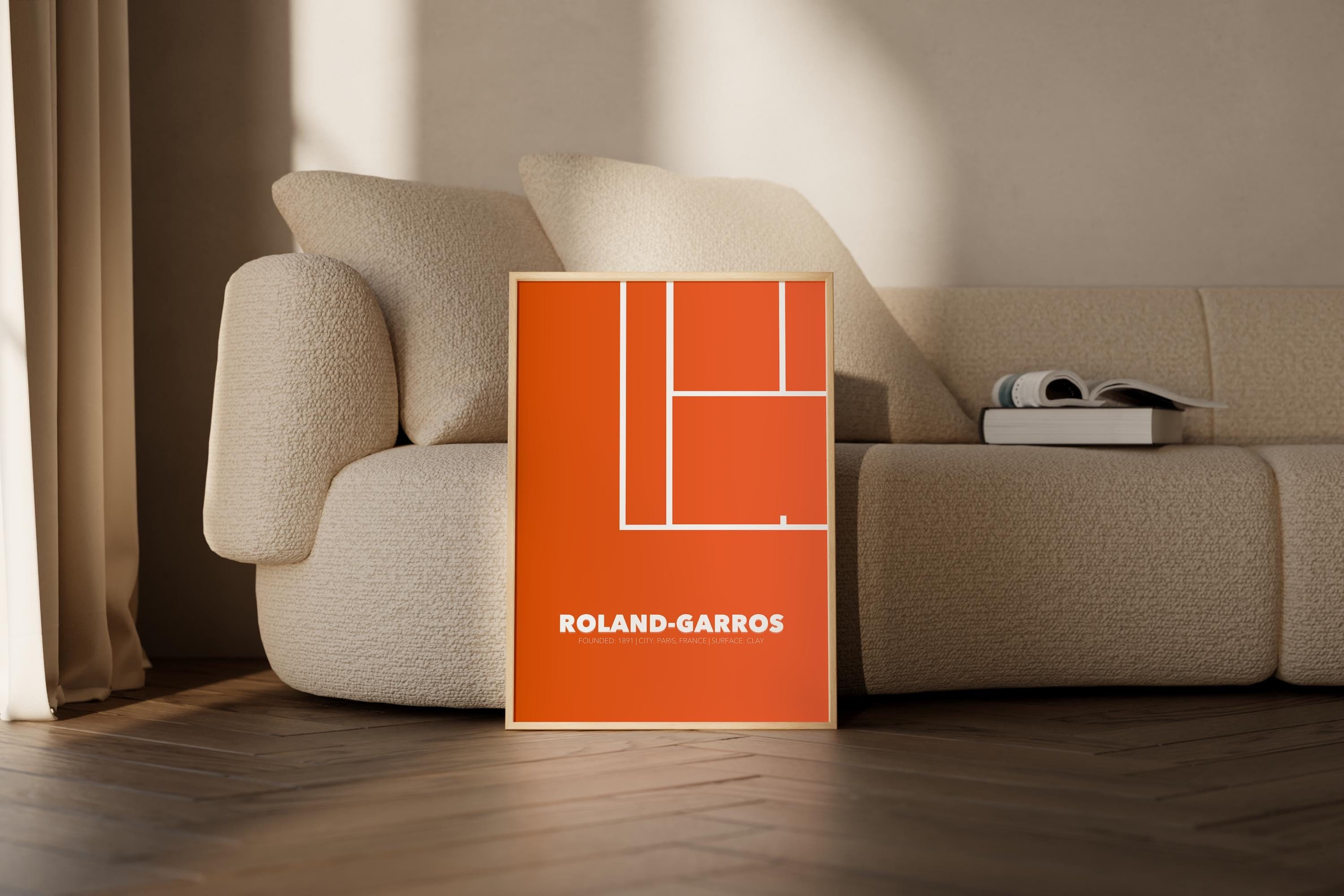 Roland Garros Poster - Minimalist Poster Tennis Grand Slam of France ...