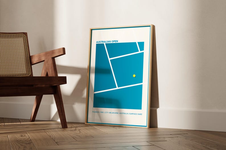 Australian Open Poster - Minimalist Poster Grand Slam Australian Open ...
