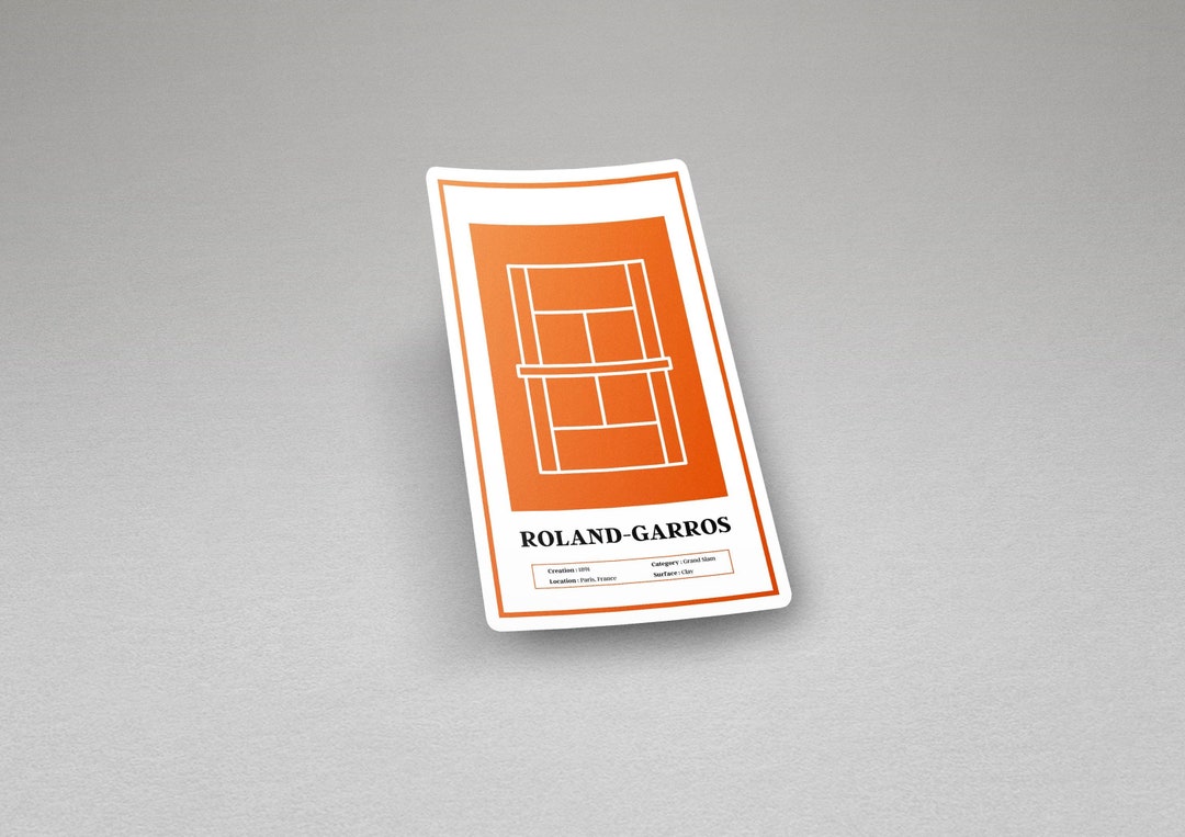Roland Garros Sticker - Gift Idea for a Tennis Fan - Stickers Art ...