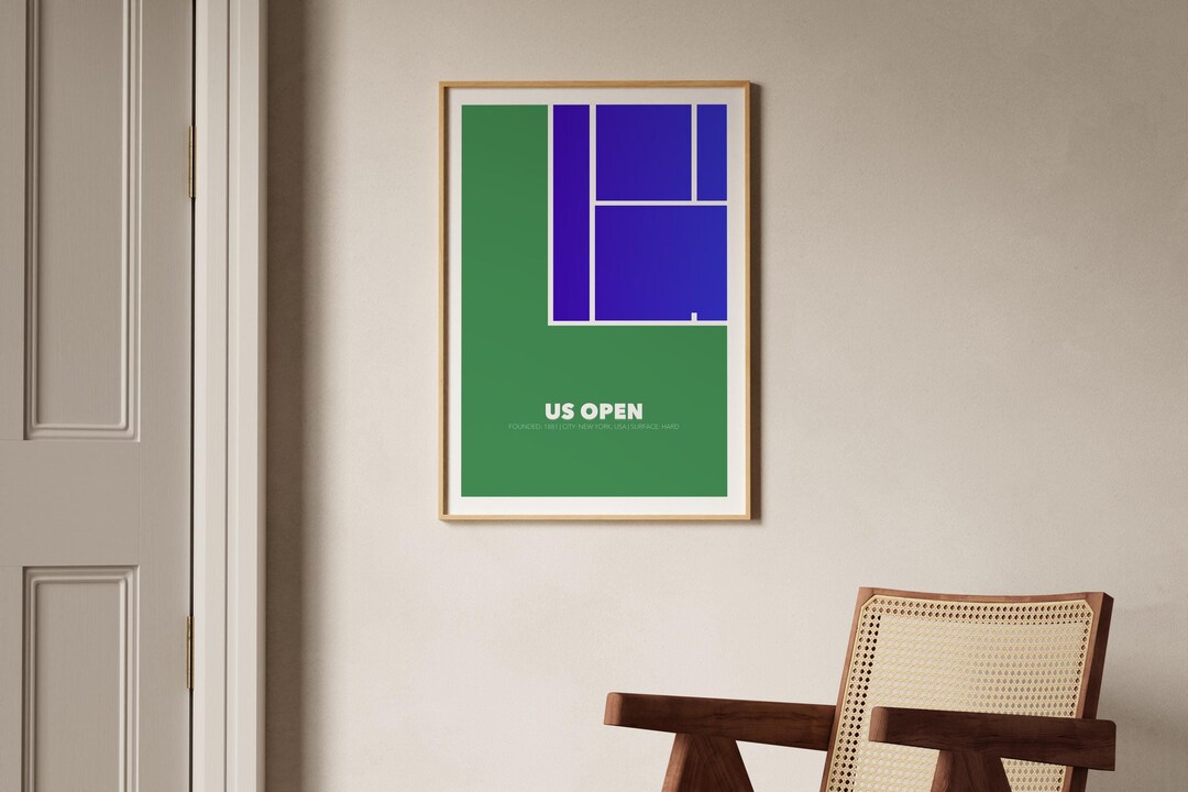 US Open Poster - Minimalist US Open Grand Slam Poster - Gift Idea for ...