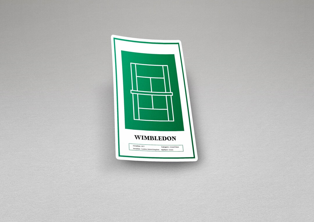 Wimbledon Sticker - Gift Idea for a Tennis Fan - Stickers Art - Idea ...