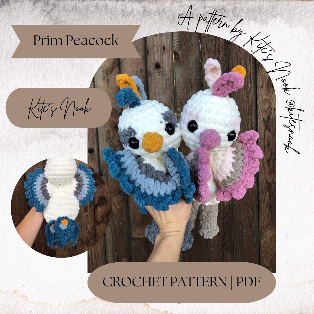 Prim| Prim the Peacock| Crochet Pattern |peacock Crochet Pattern ...