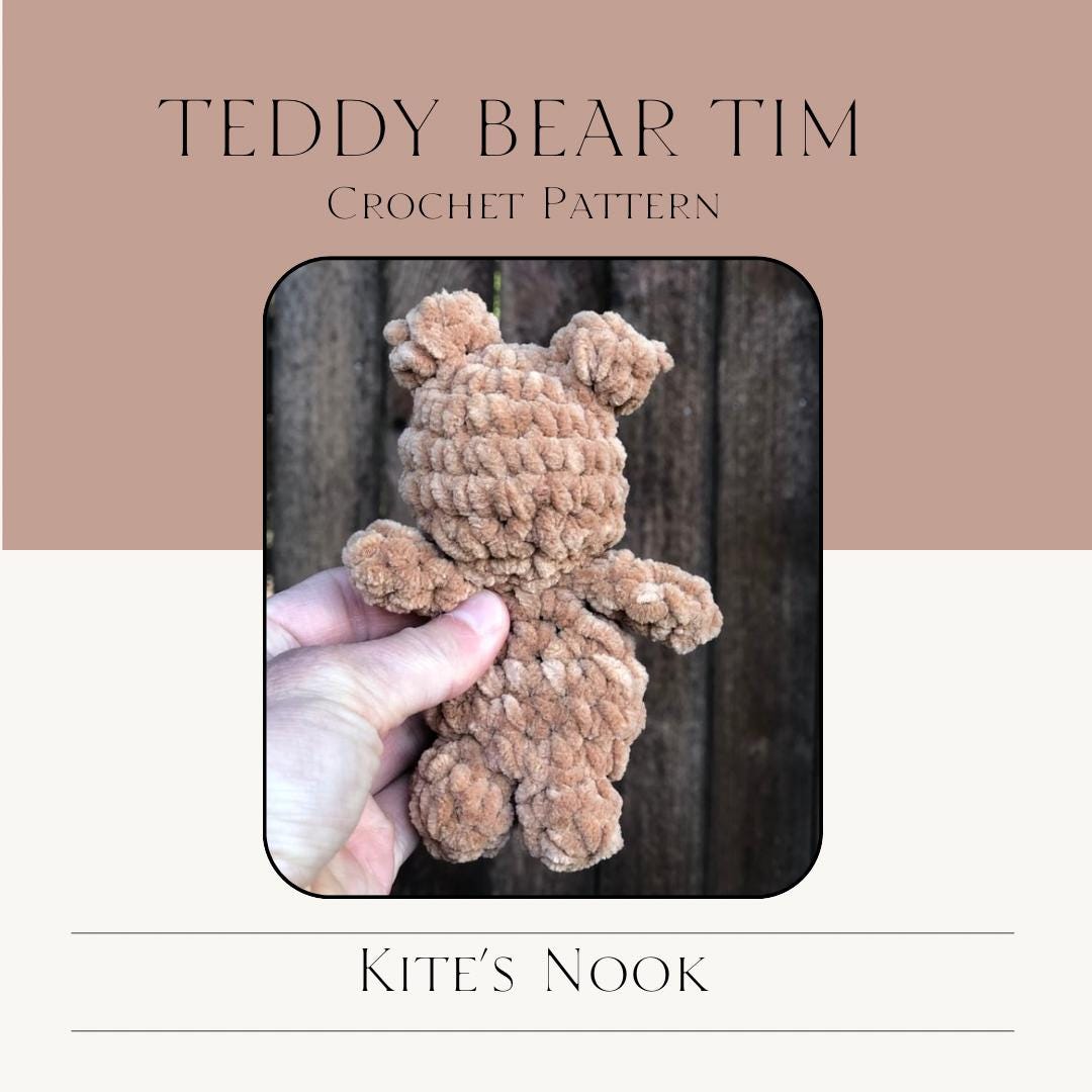 Teddy Bear Tim Pattern Crochet Pattern Digital Download PDF - Etsy