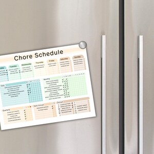 Fully Editable Cleaning Schedule, Chore Chart, Canva Template, Digital ...