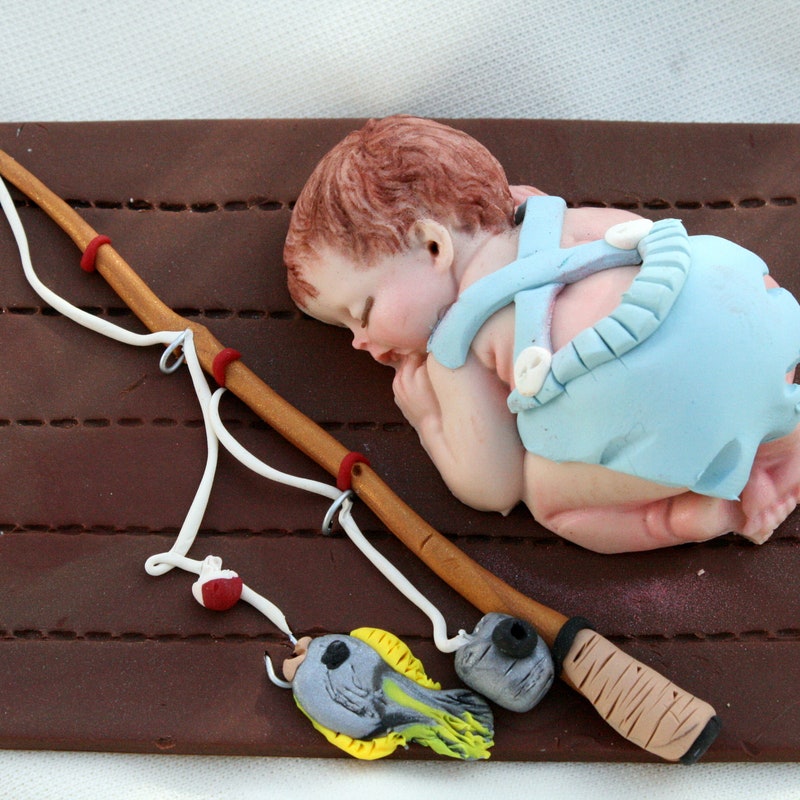 Fishing Cake Topper - Etsy